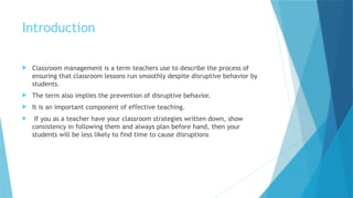 Classroom Management Skills at Elementary Level | PPTX