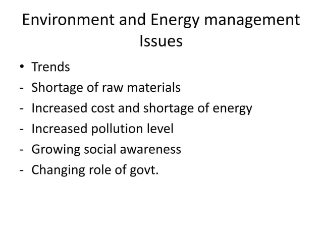 Environment & energy management | PPT
