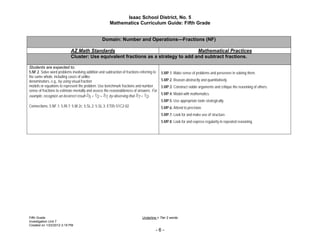 Unit 7 Fifth Grade cs 2012 2013 | PDF | Homework and Study | Education
