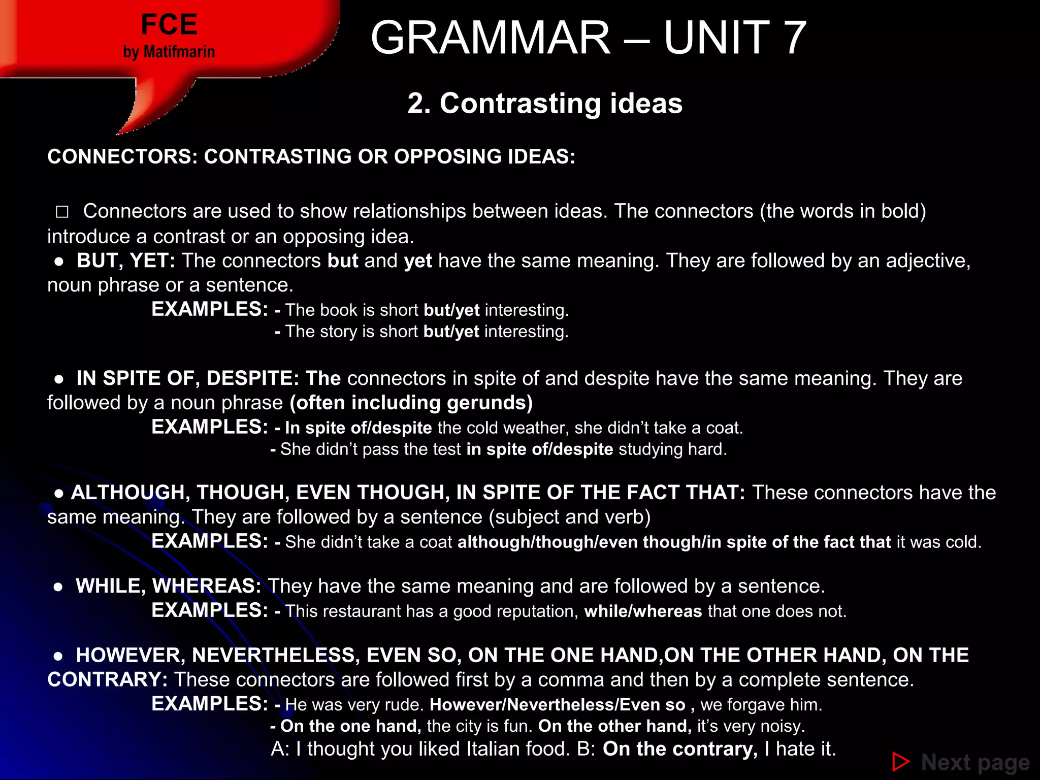 Unit 7 Grammar Contents - Present perfect | PPT