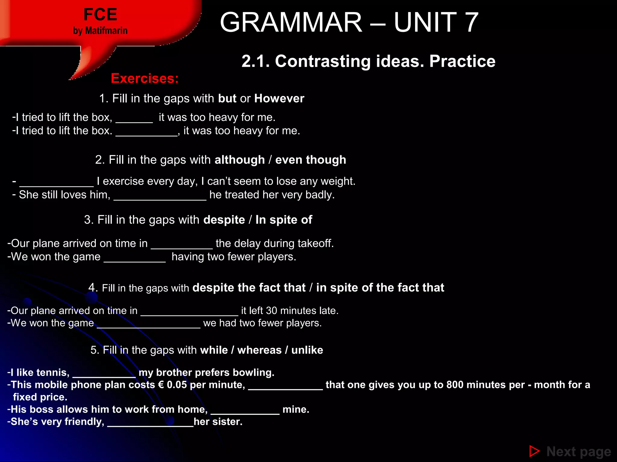 Unit 7 Grammar Contents - Present perfect | PPT