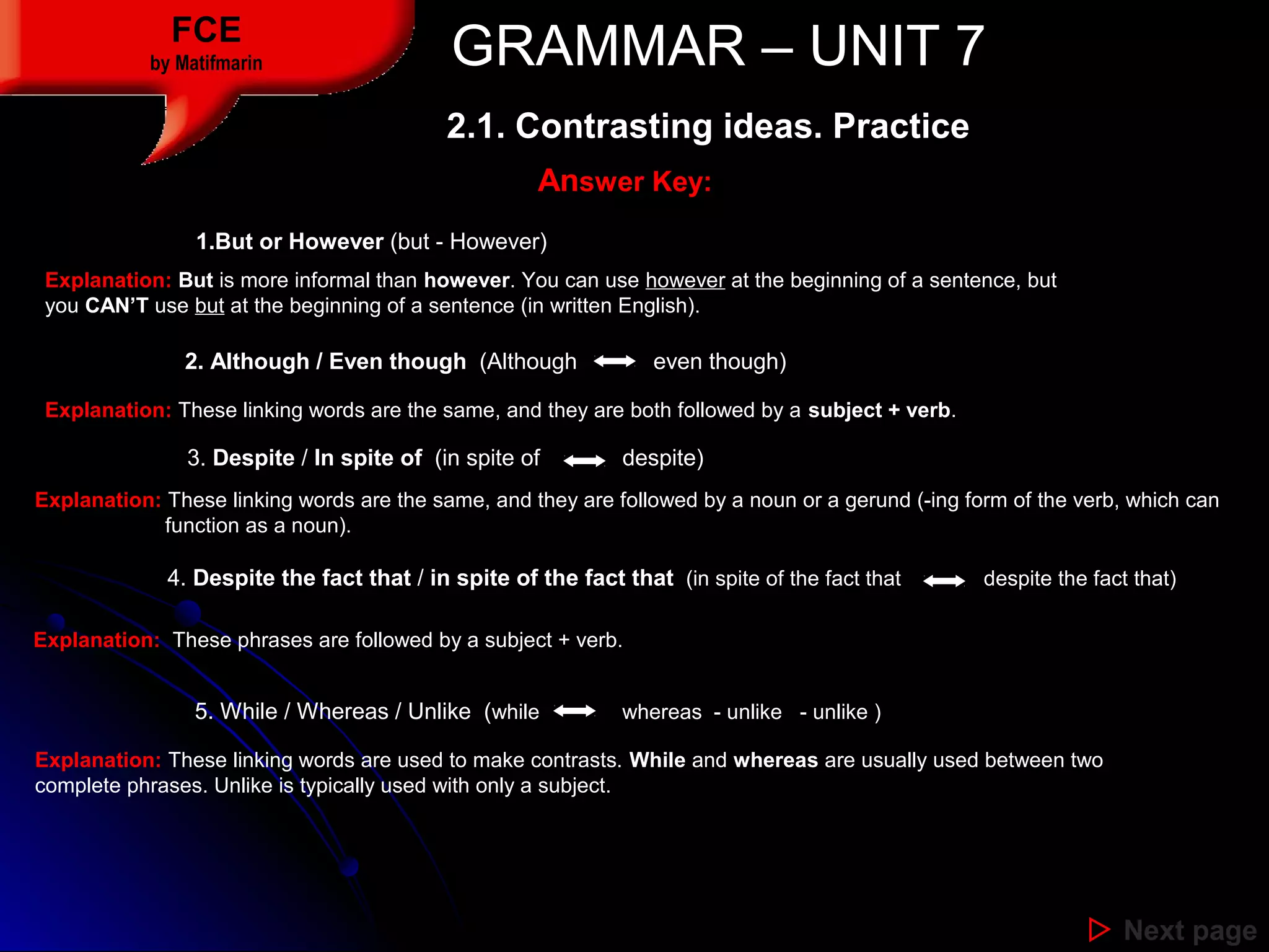 Unit 7 Grammar Contents - Present perfect | PPT | Sports