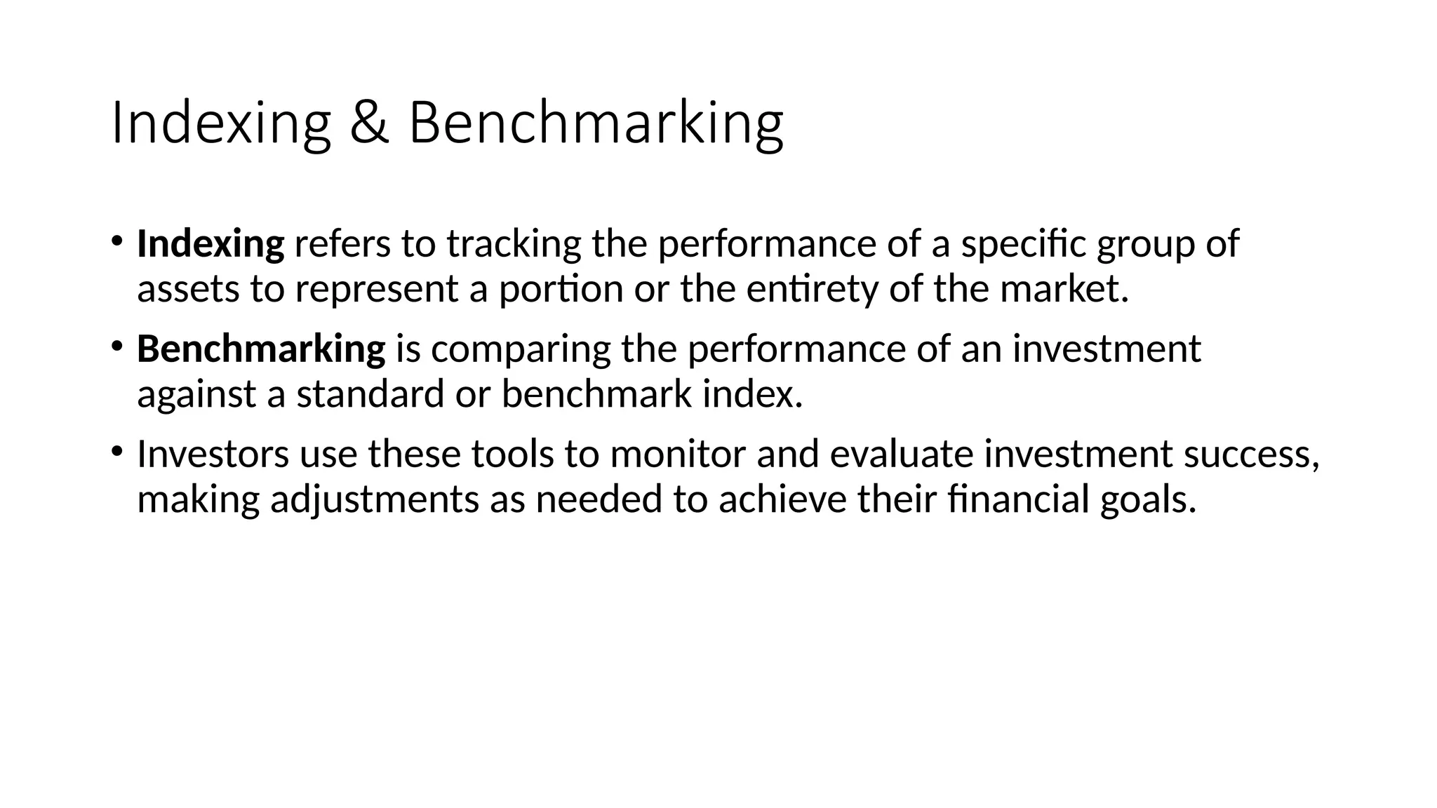 Indexing & bench Marking power Point presentation | PPTX