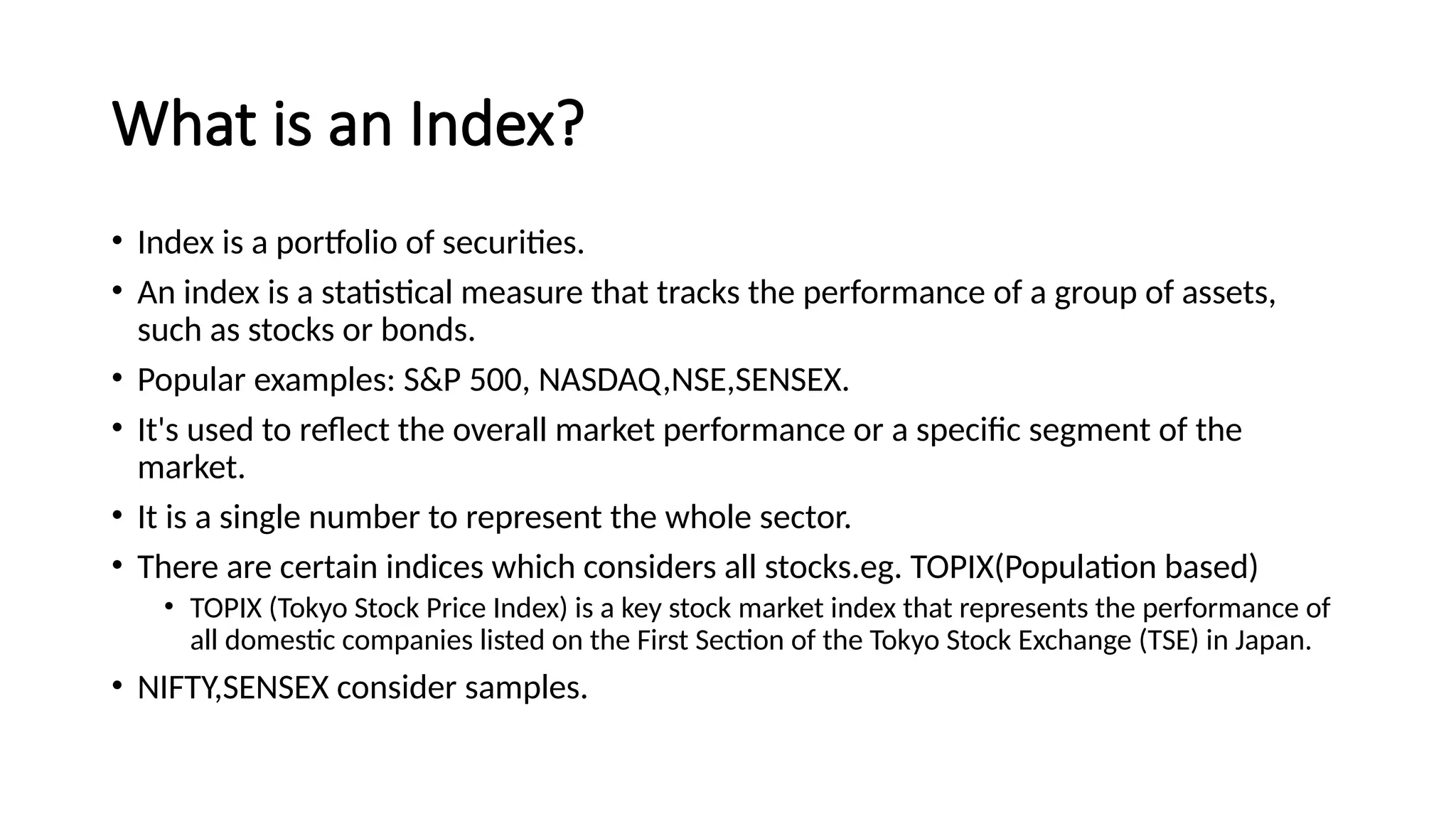 Indexing & bench Marking power Point presentation | PPTX