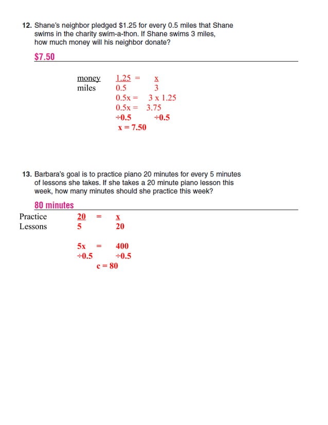 Unit 7 lesson 6 proportions | PDF