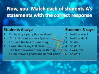 Unit 7 lesson A activity 6 | PPT