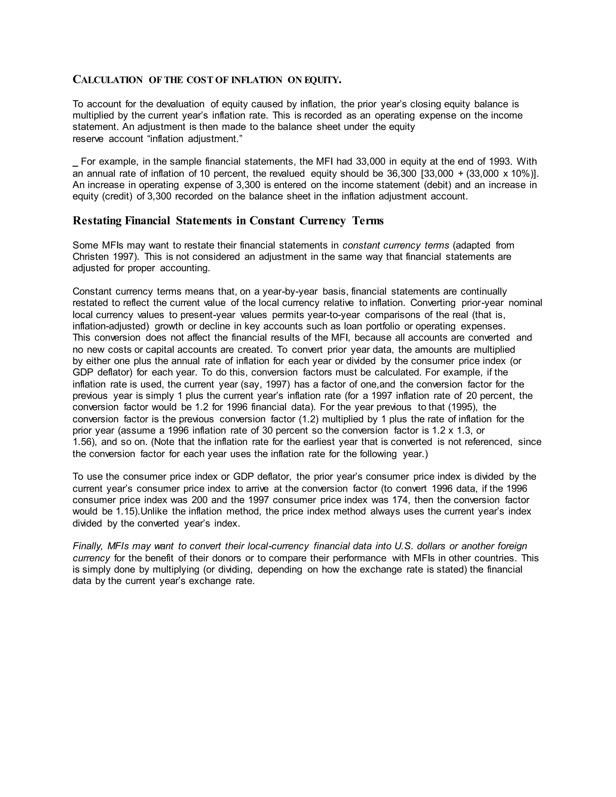 performance measurement of MFI | DOCX