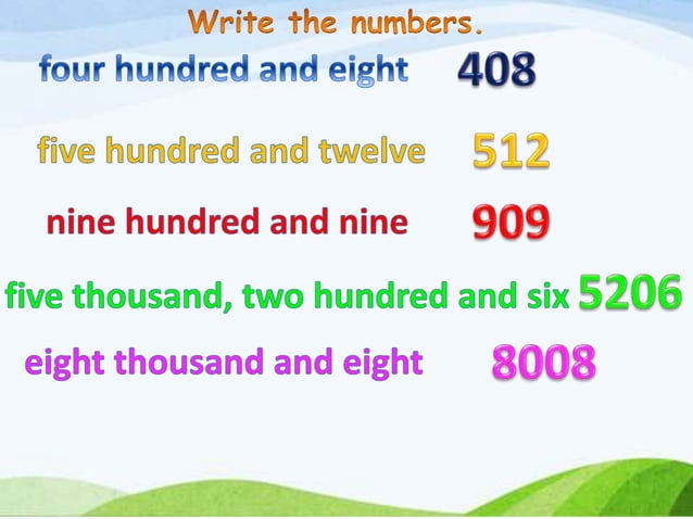 Unit 7 numbers | PPT