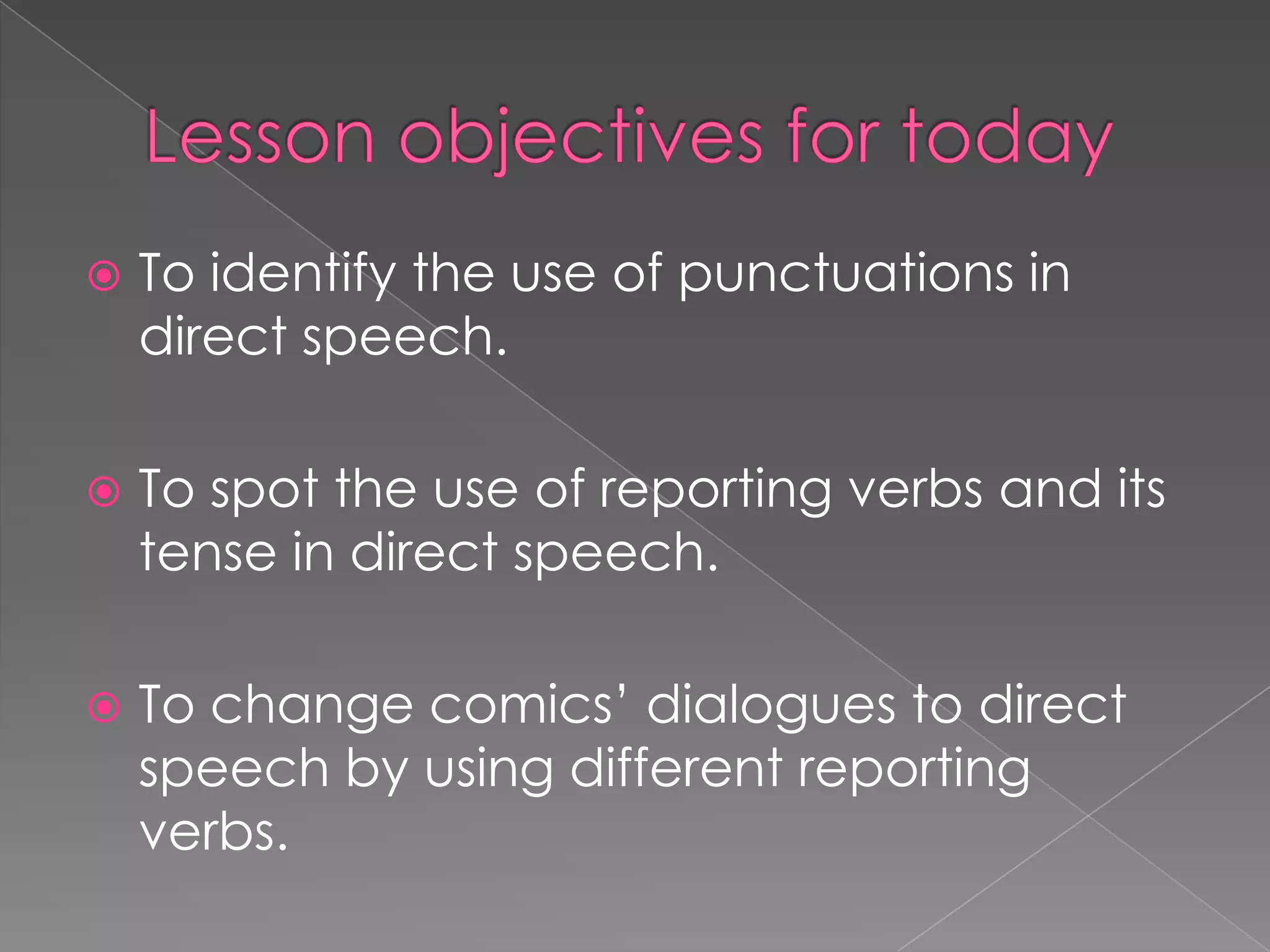 Powerpoint- Direct Speech | PPTX