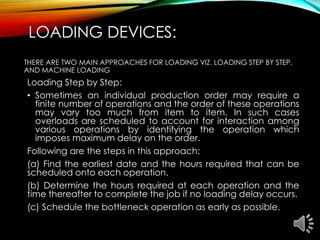 Unit 7 production scheduling | PPTX