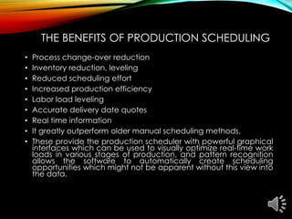 Unit 7 production scheduling | PPTX