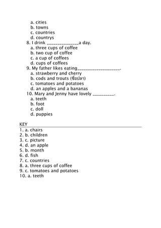 Unit 7 (progress test) | DOC