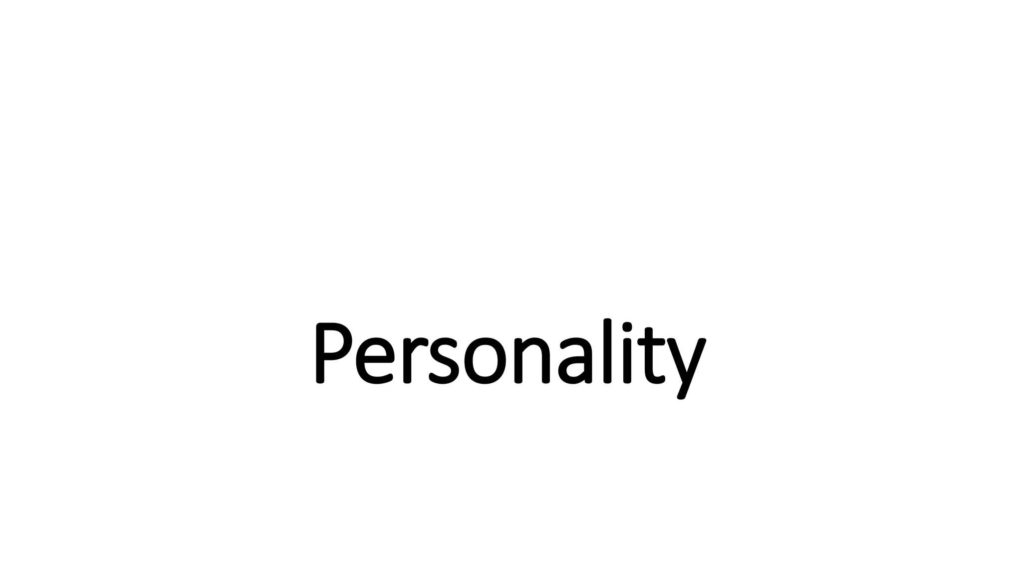 Personality | PPT