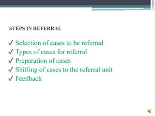Unit 7 referral system part 2 | PPTX