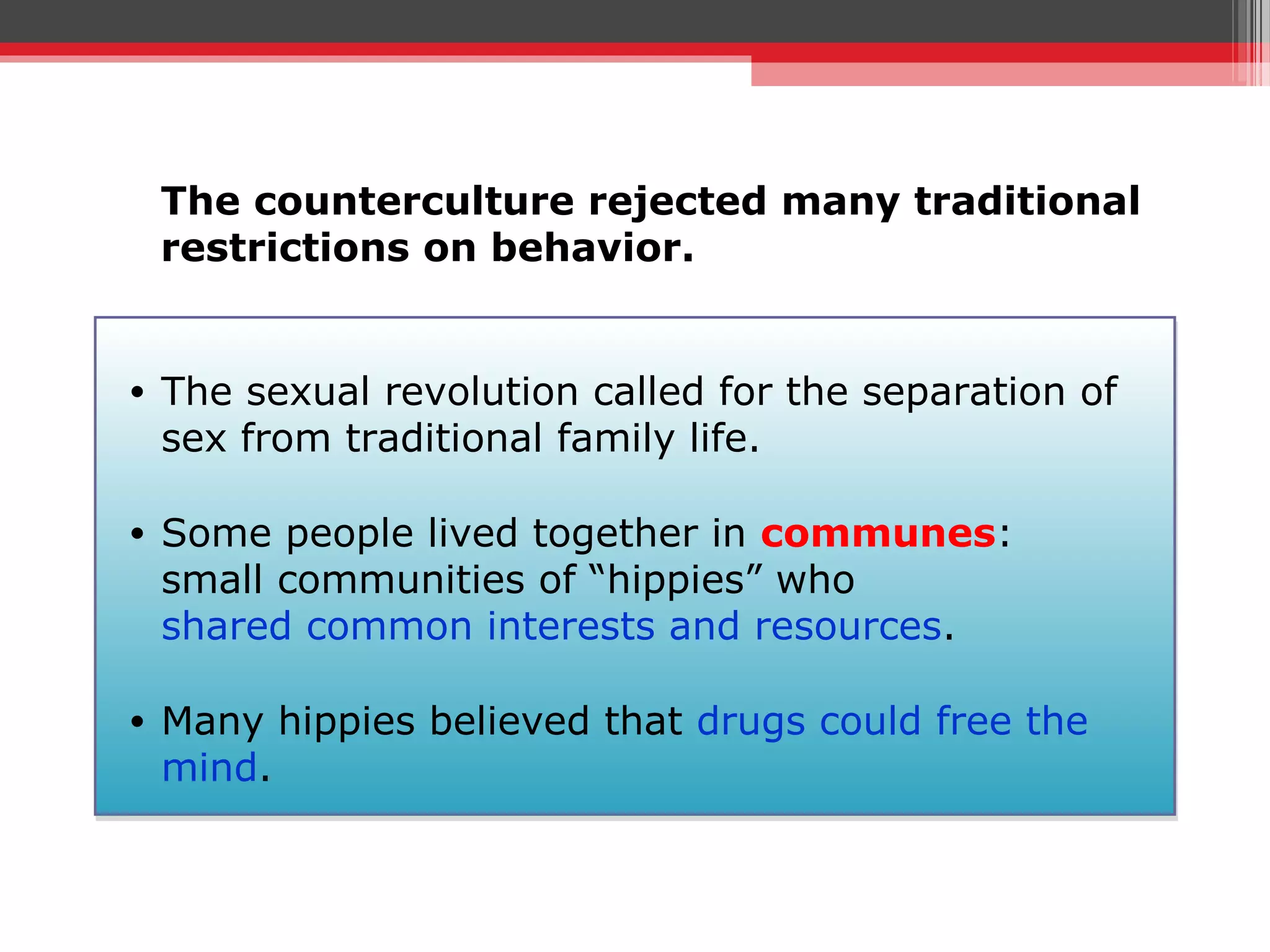 Unit 7 section 2 lesson 1 the counterculture | PPT