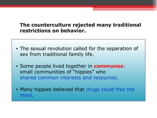 Unit 7 section 2 lesson 1 the counterculture | PPT