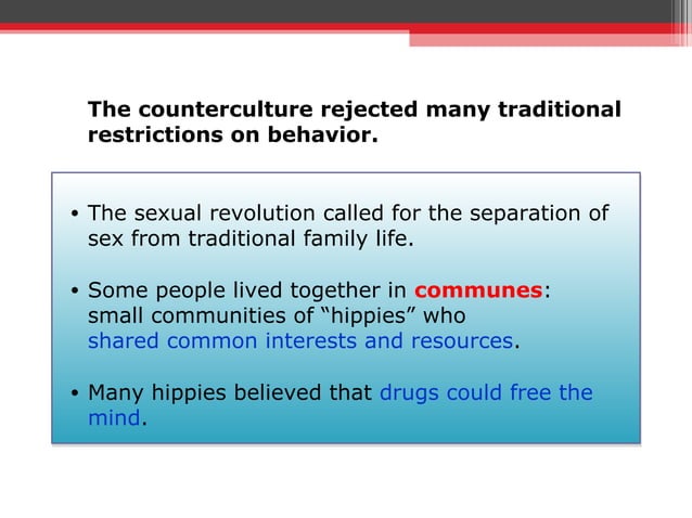 Unit 7 section 2 lesson 1 the counterculture | PPT | Classic Rock ...