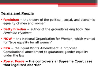 Unit 7 section 2 lesson 2 womens rights movement | PPT