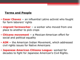 Unit 7 section 2 lesson 3 the rights revolution expands | PPT | North ...