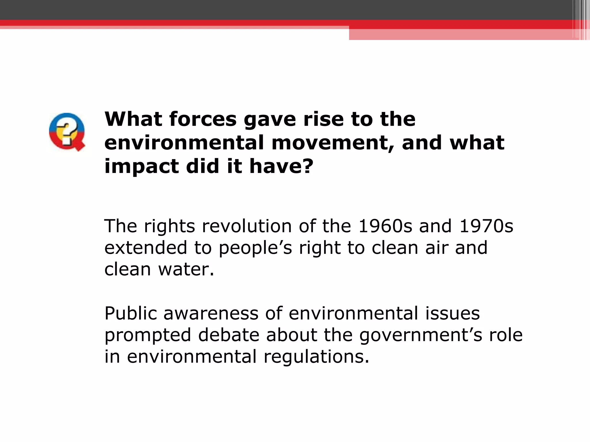 Unit 7 section 2 lesson 4 the environmental movement | PPT