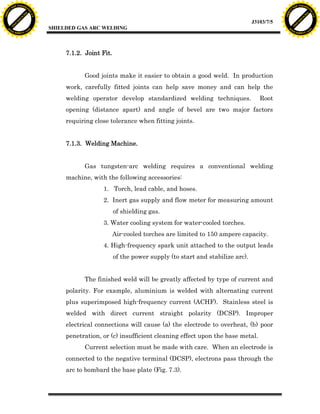 Unit7 Shielded Gas Arc Welding | PDF