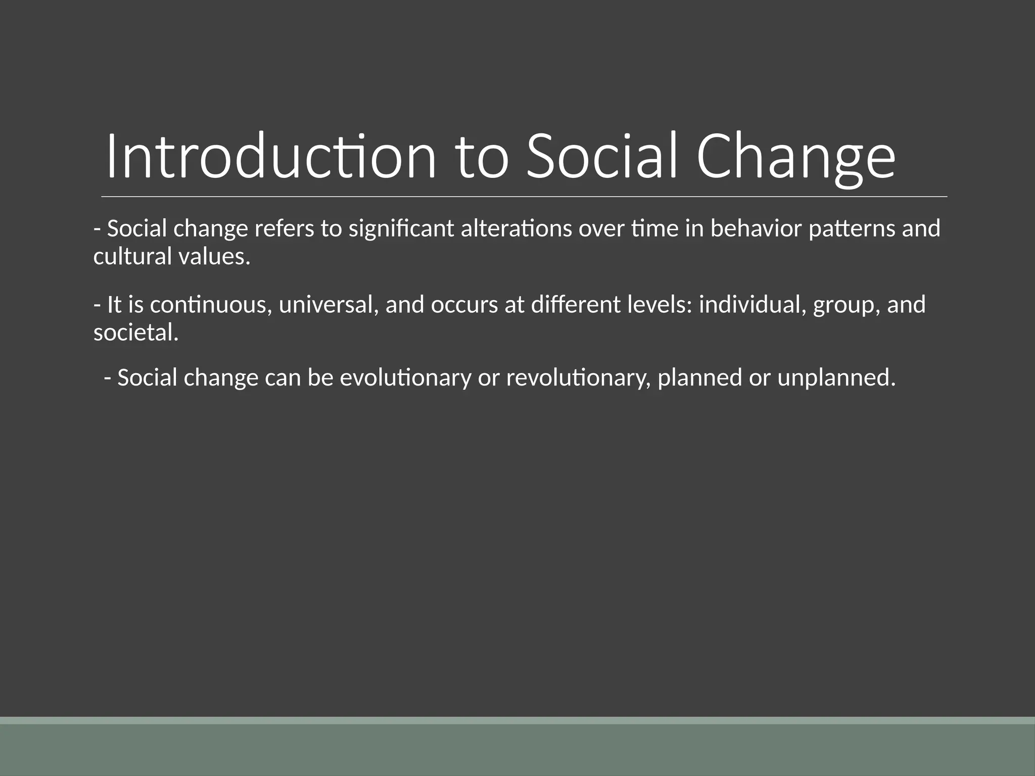 UNIT 7 Theories of Sociology: Theories of Social Change | PPTX