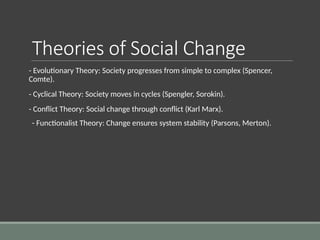 UNIT 7 Theories of Sociology: Theories of Social Change | PPT