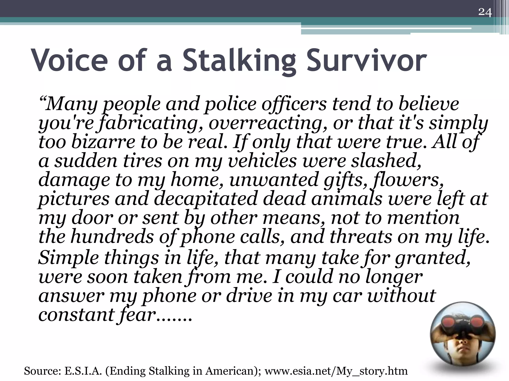 Learning Unit 7: Stalking and D.V.-CRJ 461 | PPTX