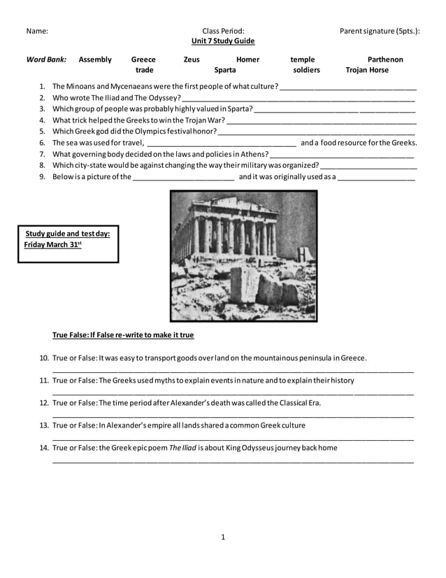 Unit 7 study guide | PDF