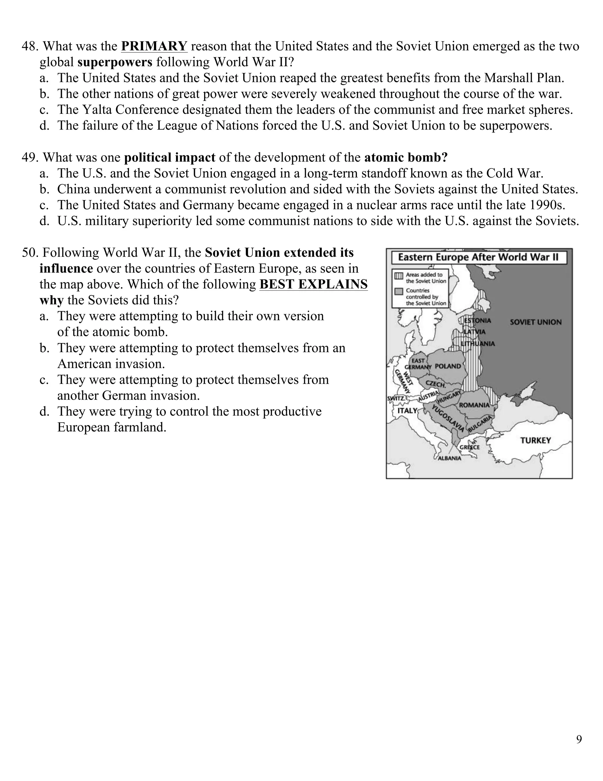 Unit 7: World War II [Assessment] | PDF