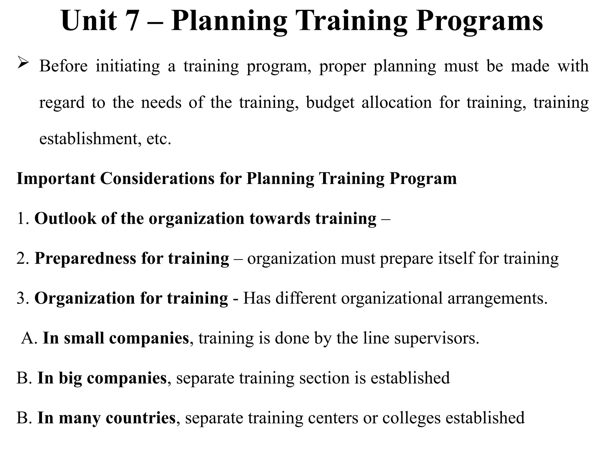 Unit seven –Training materials Programs.pptx