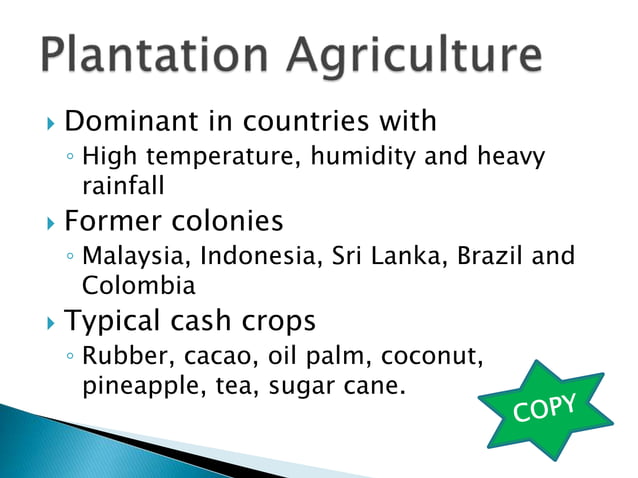 Sec 2 Unit 7 types of agriculture | PPTX