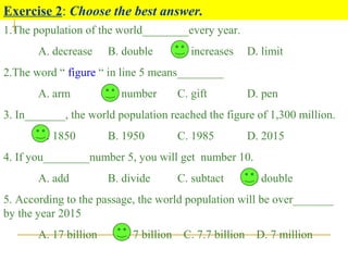 Unit 7 world population | PPT