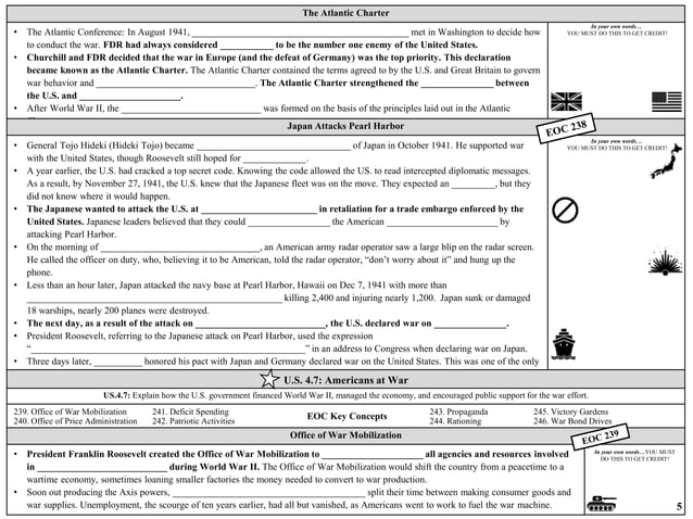 Unit 7: World War II [Guided Notes] | PPTX
