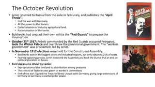 Unit 7 wwi and russian revolution | PPTX