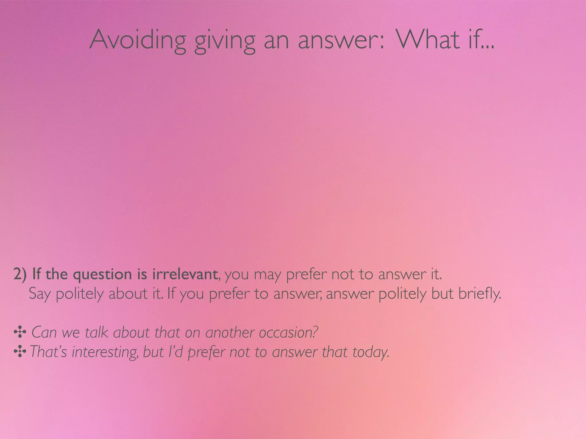 Presentation Skills. Unit 8: Dealing with Questions | KEY | Internet ...