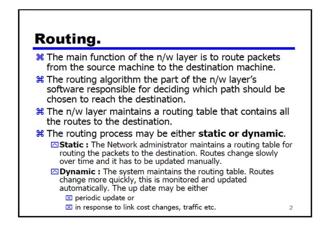 Routing Algorithm | PPTX