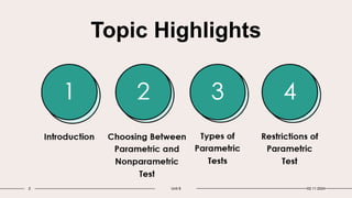 Unit 8 - Parametric Tests, Research and Statistics | PPT