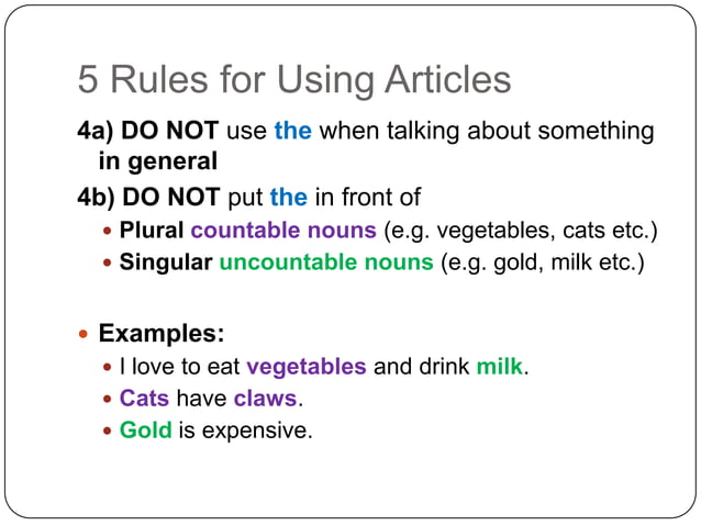 Unit 8: Articles | PPTX