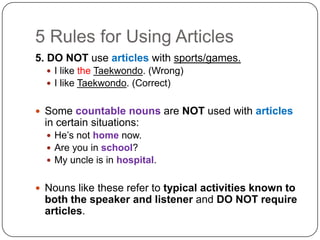 Unit 8: Articles | PPTX