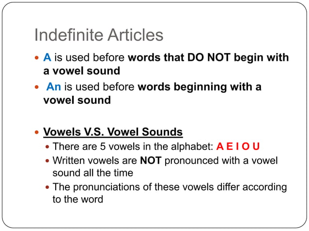 Unit 8: Articles | PPTX