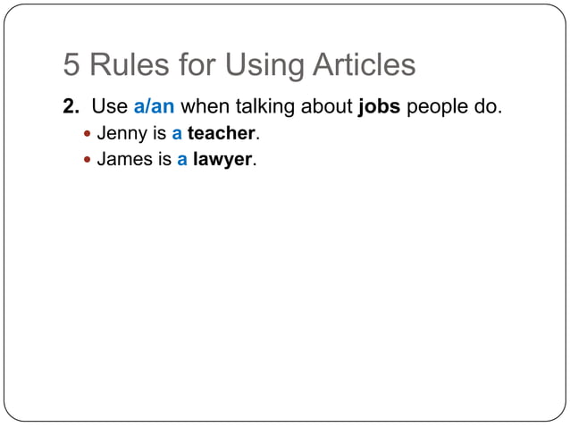 Unit 8: Articles | PPTX