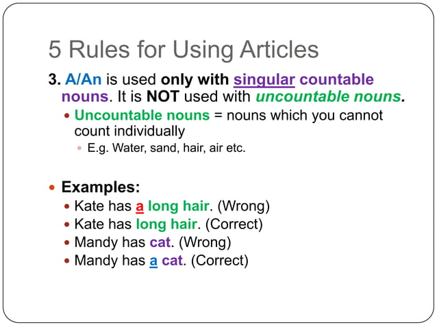 Unit 8: Articles | PPTX