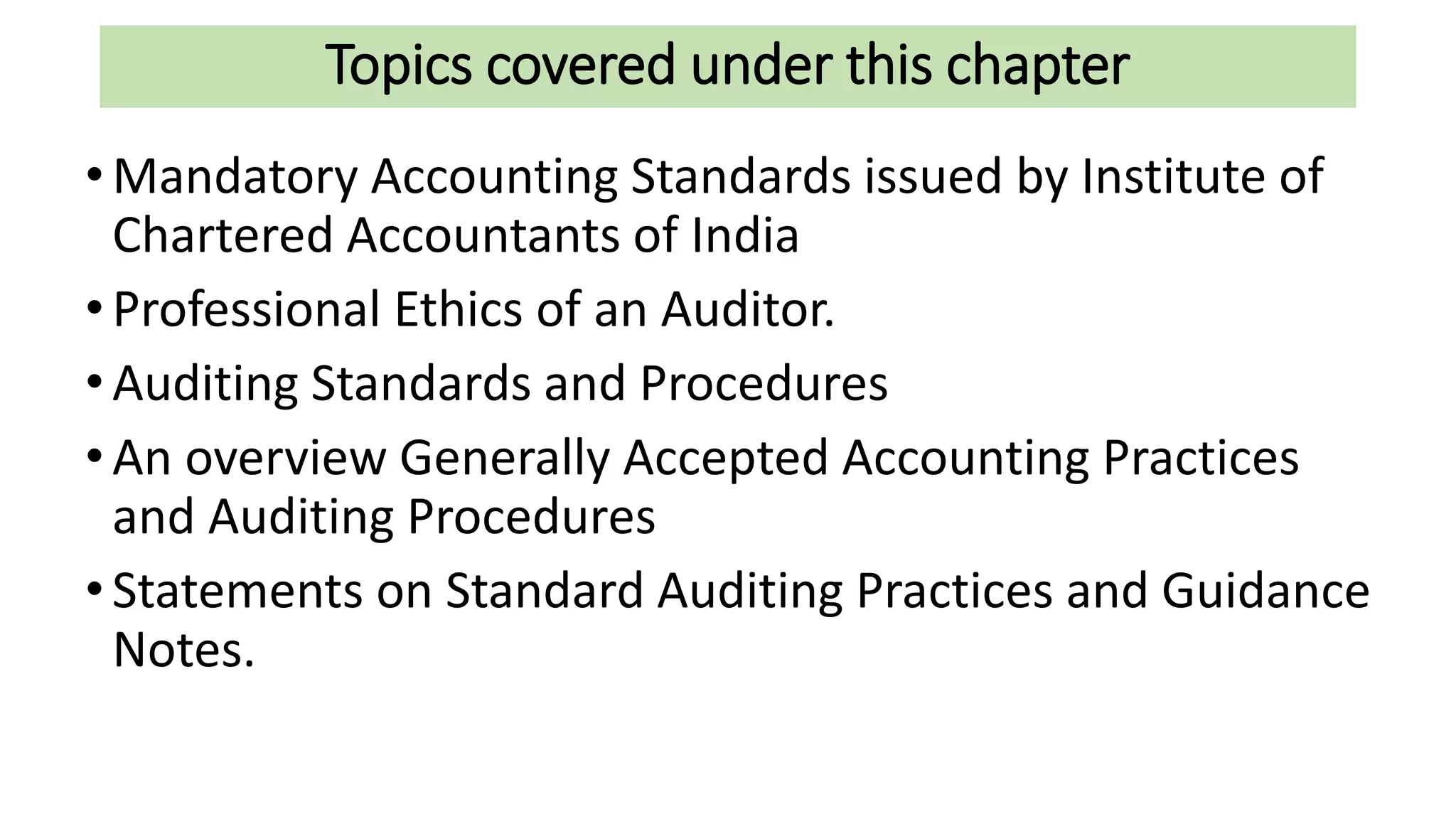 PPA - Unit 8 - Auditing Standards and Procedures | PPT