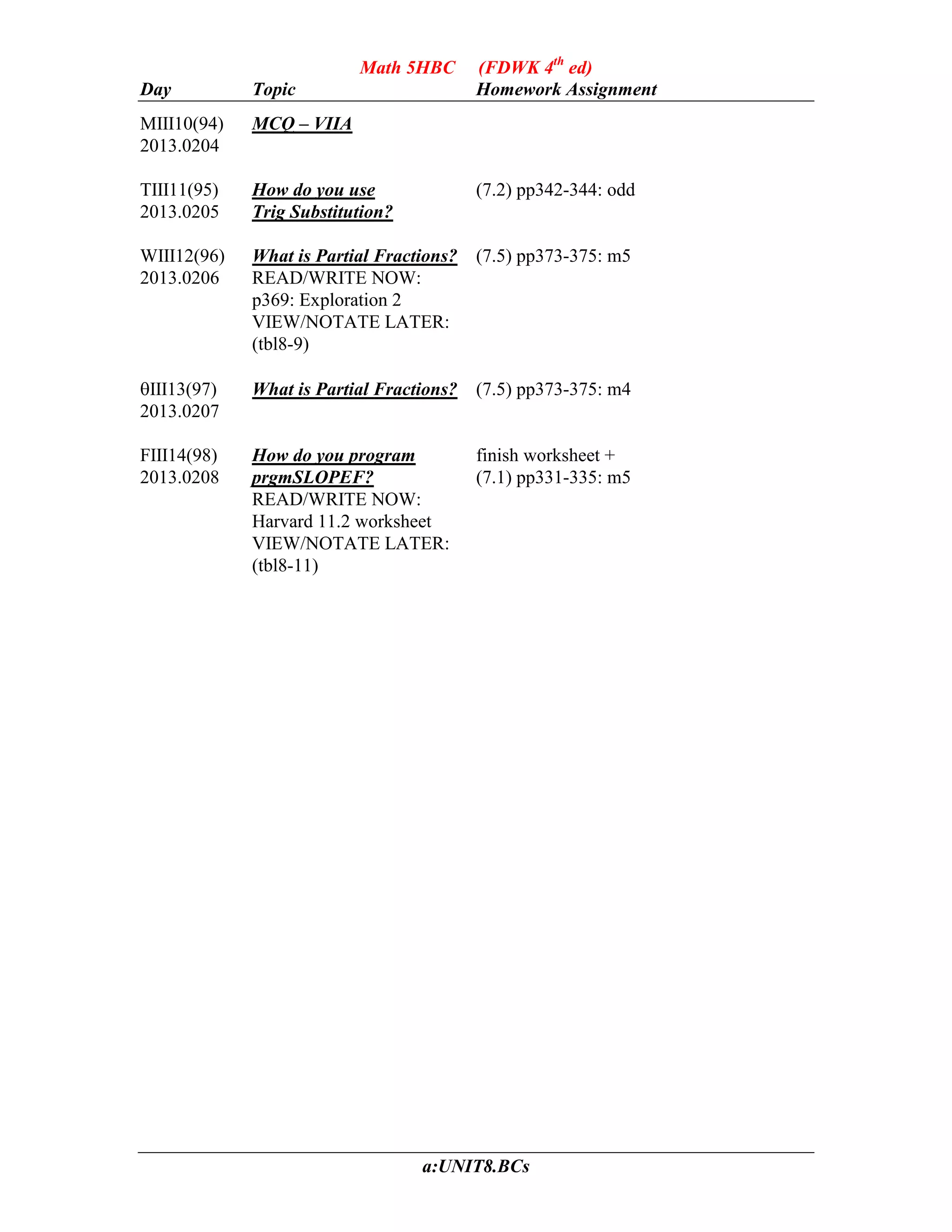 5HBC2012 UNIT8 | PDF