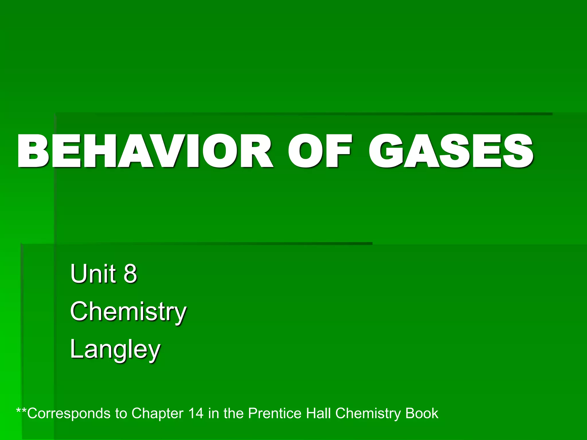 Unit 8- BEHAVIOR OF GASES.ppt
