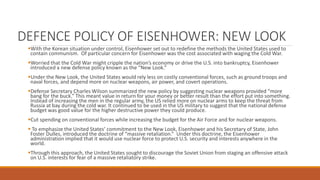 UNIT 8-EISENHOWER AND HIS FOREIGN POLICY | PPTX | Defense Industry ...