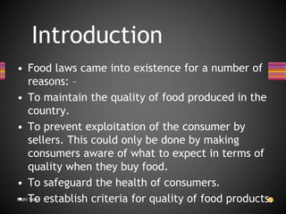 UNIT 8 - FOOD LAWS AND REGULATIONS.pptx