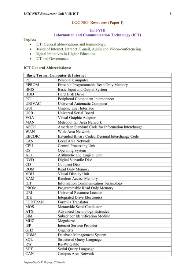 Unit 8 Ict Net Materials Ugc Net Paper Ipdf Internet Computing