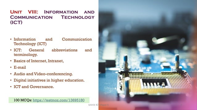 Unit 8 - Information and Communication Technology (Paper I).pdf